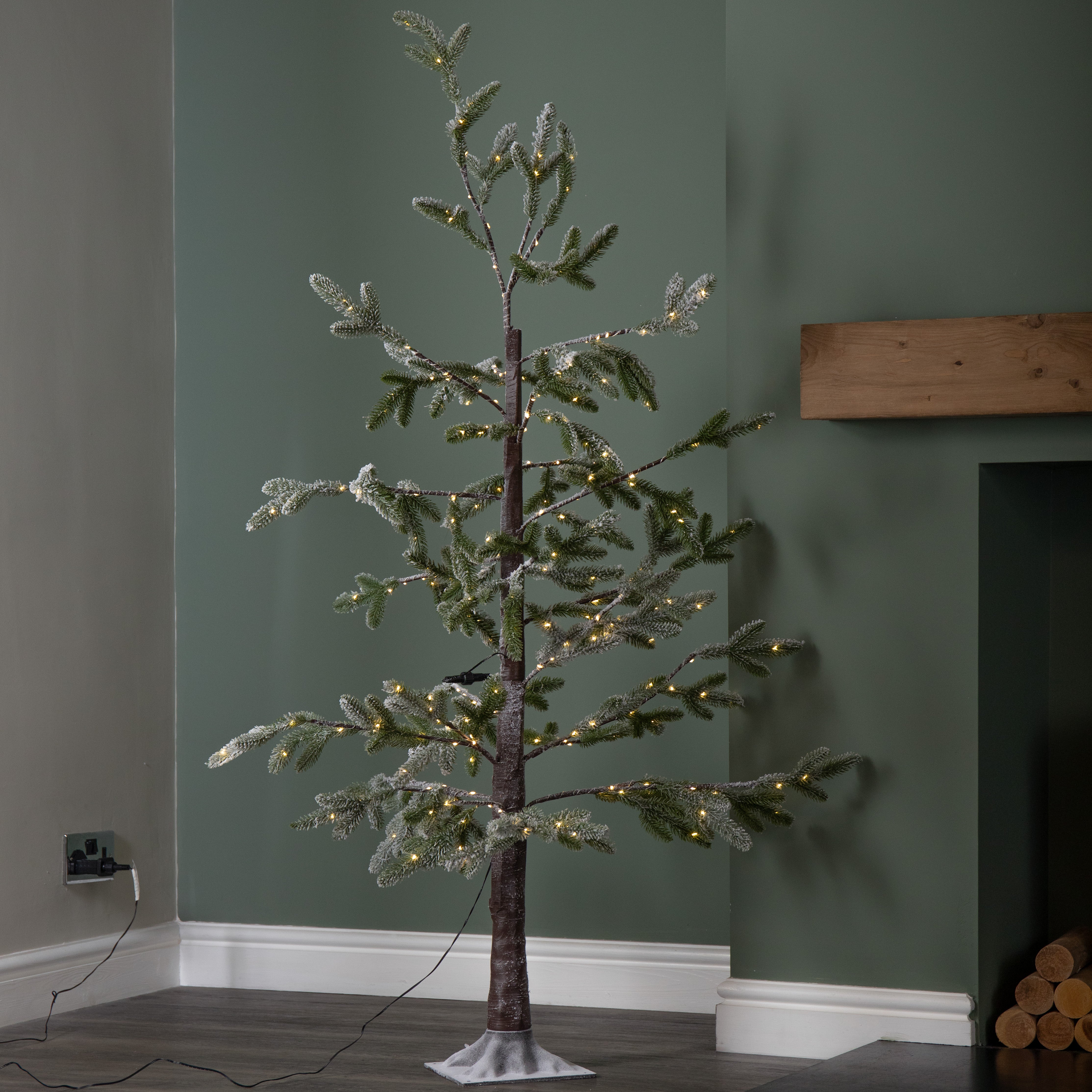 5ft (1.5m) Light up Green Snowy Noel Christmas Tree with Stand and War ...