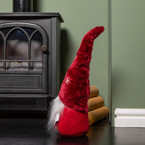 48cm Red Tartan Sitting Christmas Gonk with Snowflake Hat– Cheaper Online