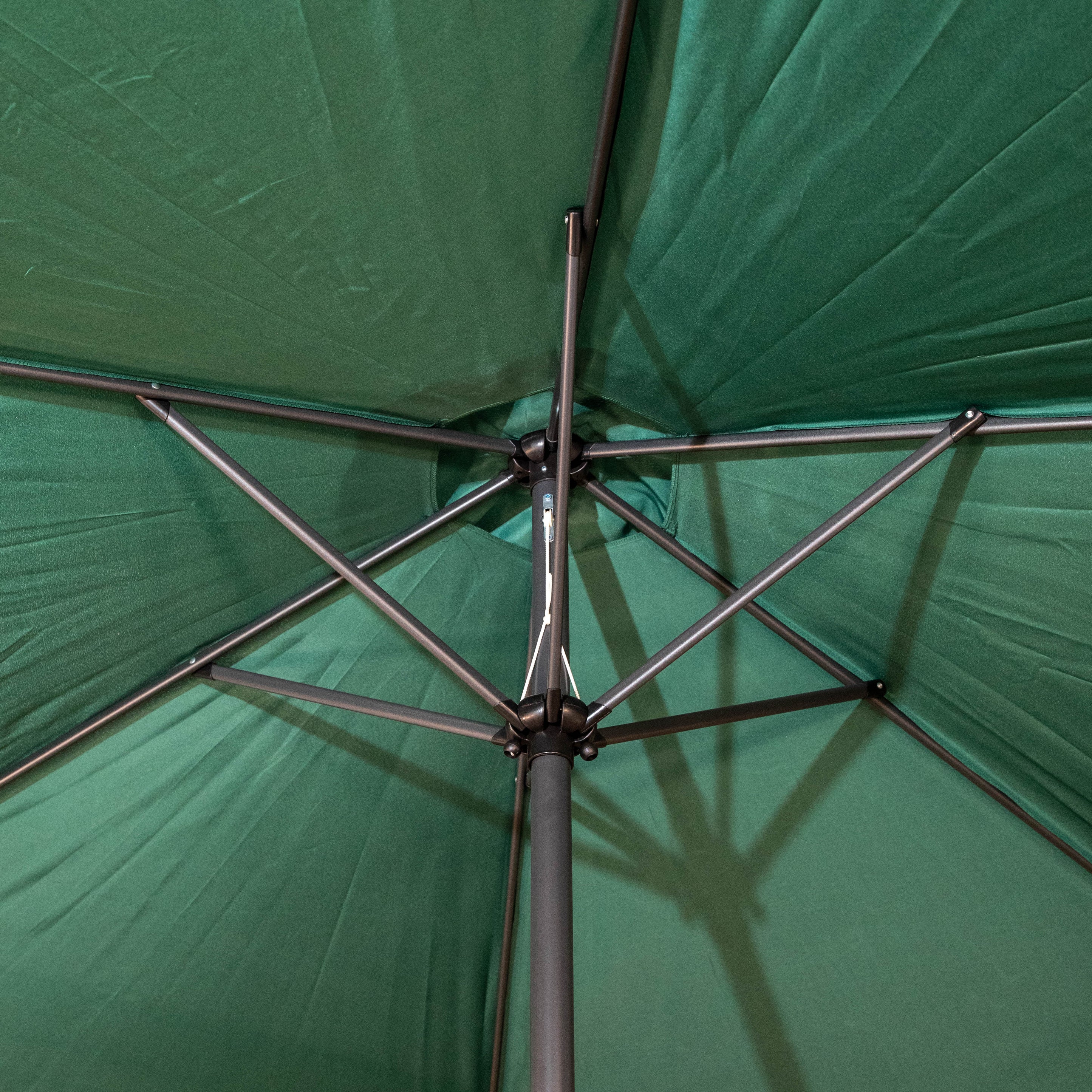 2.7m Aluminium Garden Patio Sun Shade Parasol with Crank Handle in Gre ...