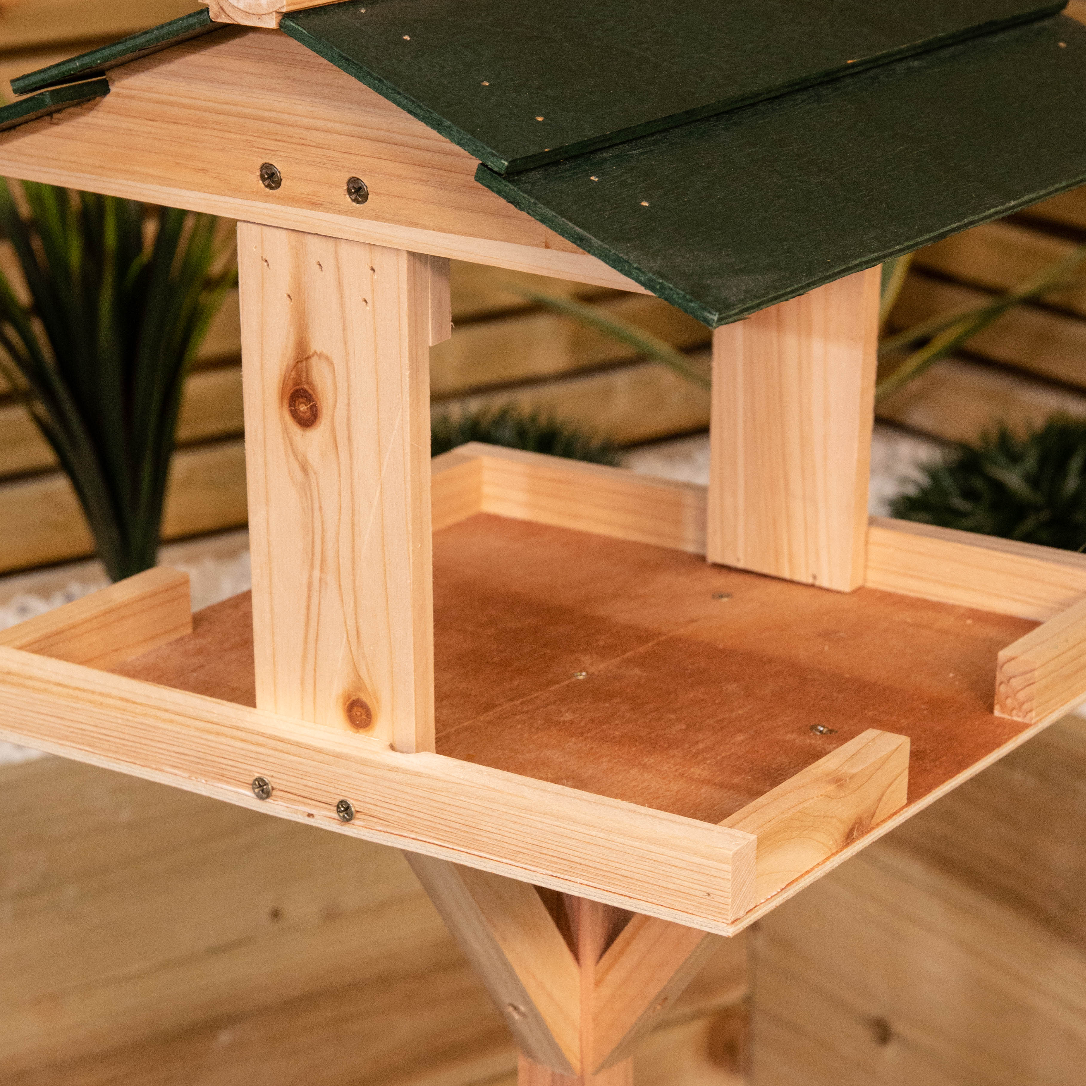 1.16m Freestanding Wooden Garden Bird Feeder Table – Cheaper Online
