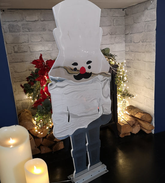 87cm LED Infinity Standing Christmas Nutcracker Decoration with Metal ...