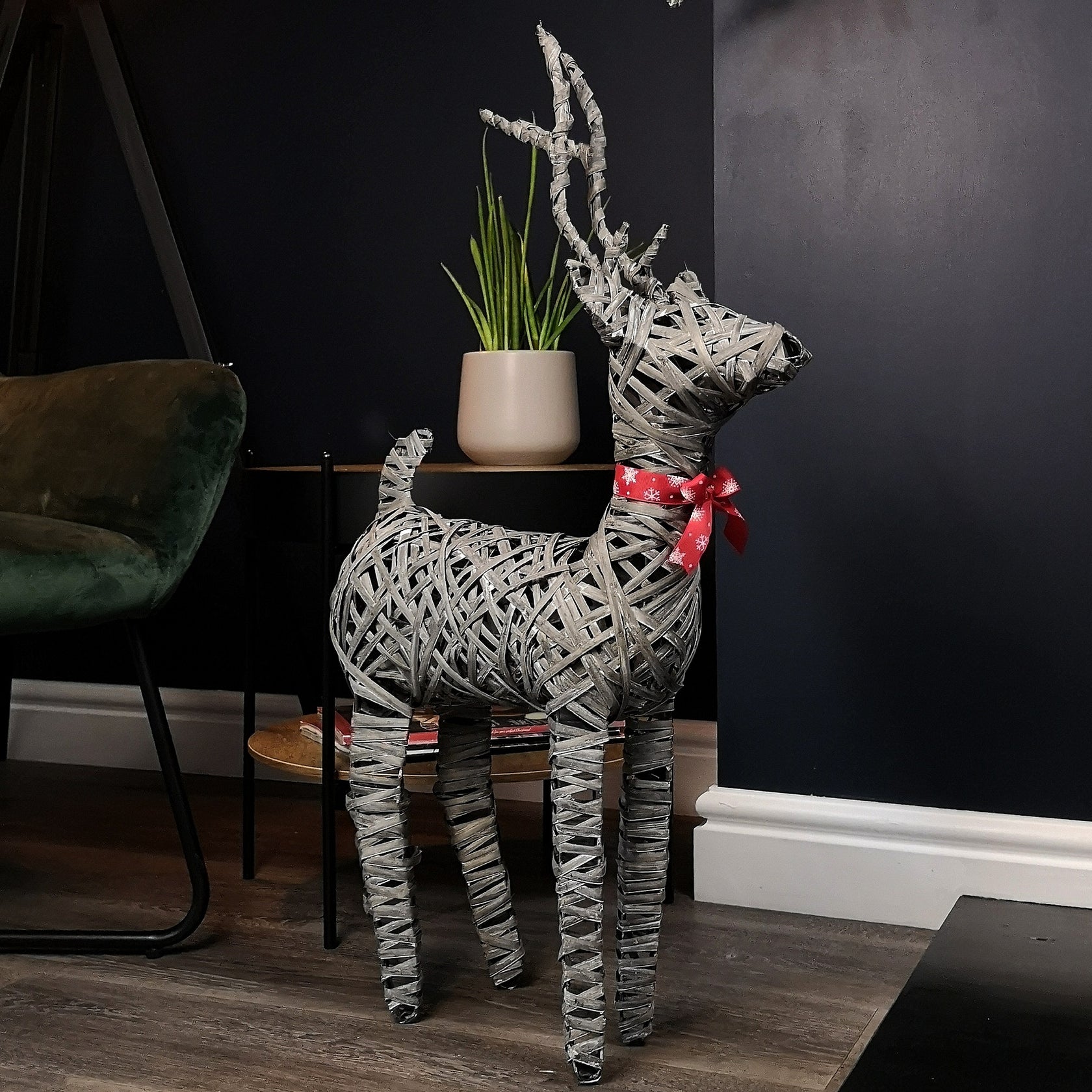 83cm Rattan Woven Christmas Dancer Reindeer Decoration– Cheaper Online