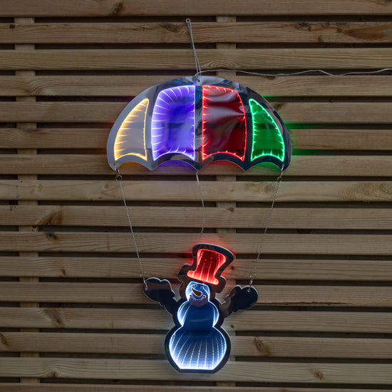 60cm LED Infinity Light Snowman Hanging Parachute– Cheaper Online