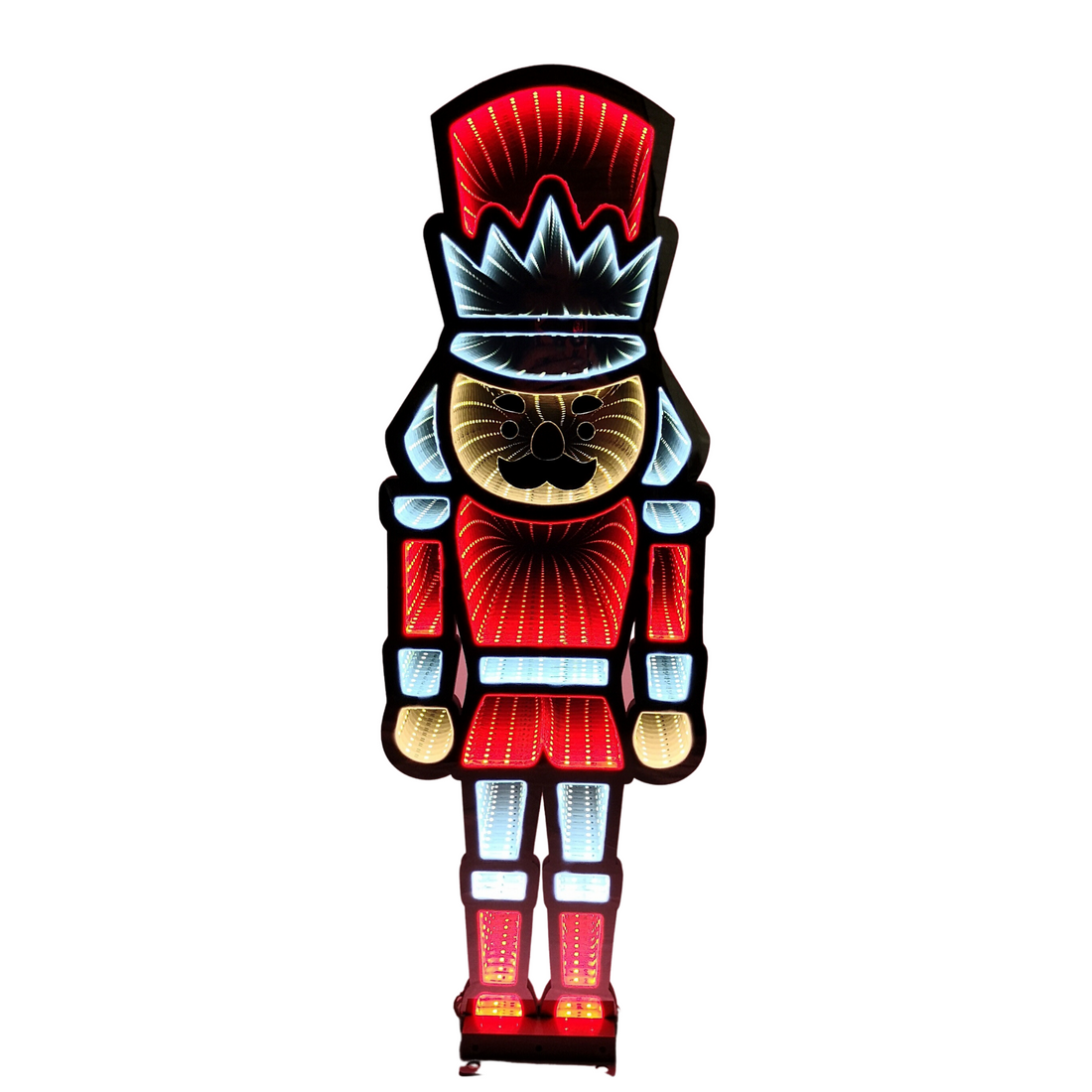 87cm LED Infinity Standing Christmas Nutcracker Decoration with Metal ...