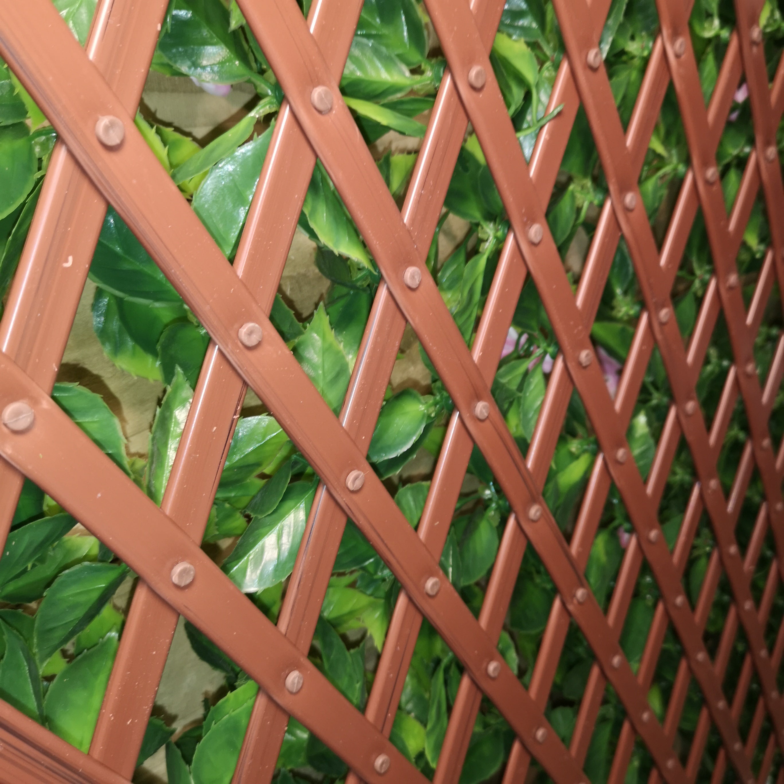 100cm x 200cm PE Backed Artificial Fence garden Trellis Privacy Screen ...