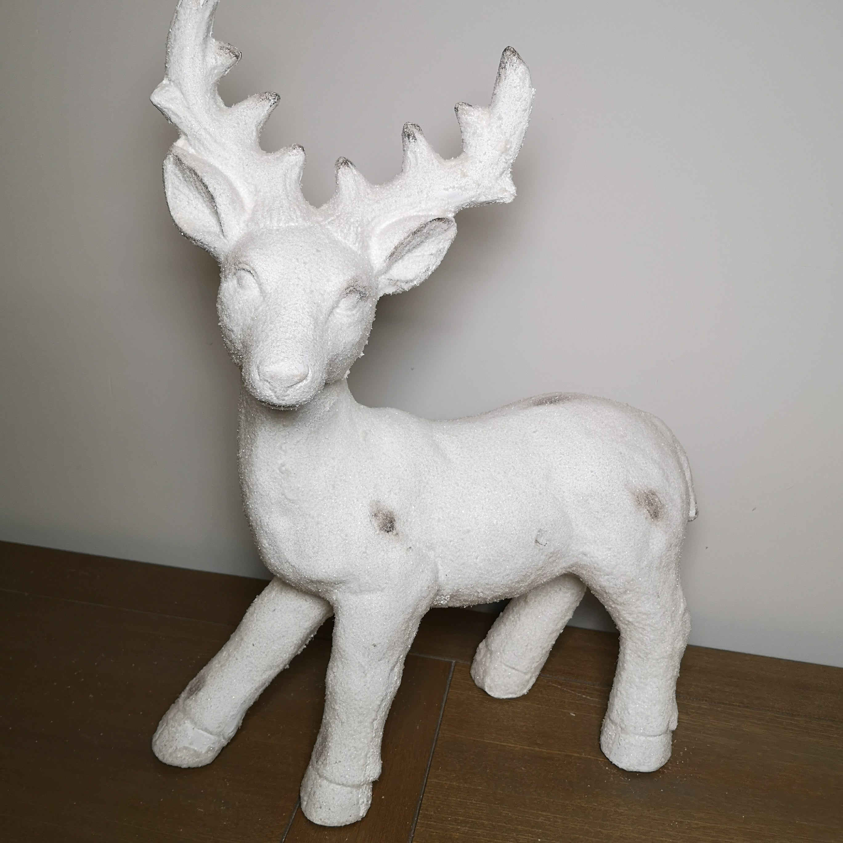 52cm Snow Effect Standing Pot Reindeer Christmas Ornament– Cheaper Online