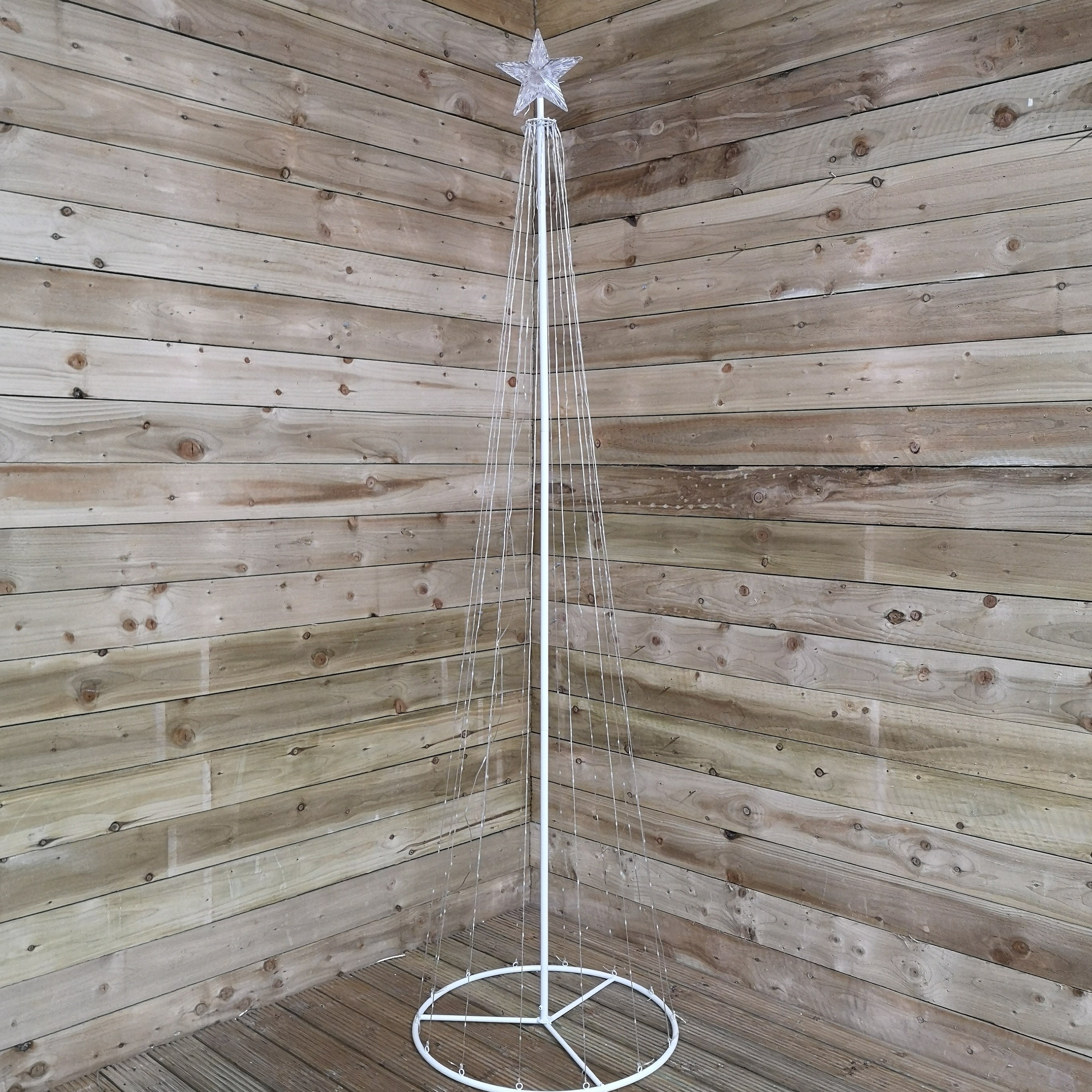 8ft (2.5m) LED Maypole Christmas Tree with Remote Control in Red, Gree ...