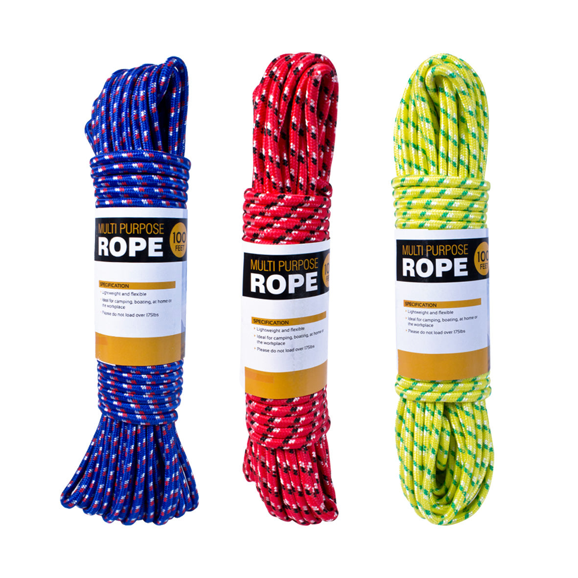 100Ft Multi-Purpose Rope - 3 Assorted Colours– Cheaper Online